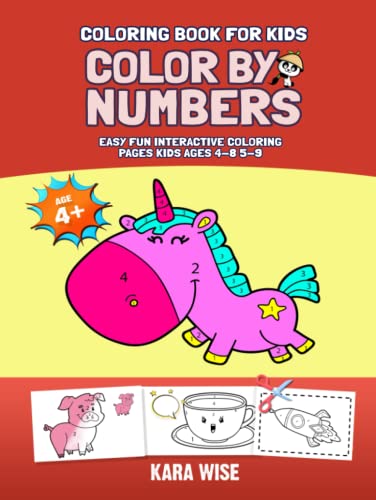 Activity Book For Kids Color By Numbers: Easy Fun Interactive Coloring ...
