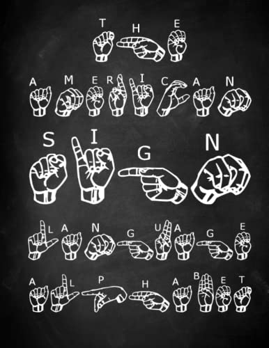 ASL American Sign Language: Alphabet Book For Beginners: For All Ages ...