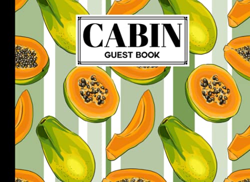 Cabin Guest Book: Cabin Guest Book Papaya Cover / Welcome to our Cabin ...