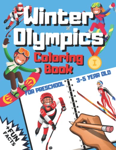 Winter Olympics Coloring Book For Preschool 3-5 Year Old + Fun Facts ...