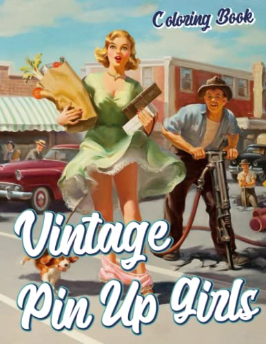 Vintage Pin Up Girls Coloring Book Pin Up Fashion Model Coloring Pages