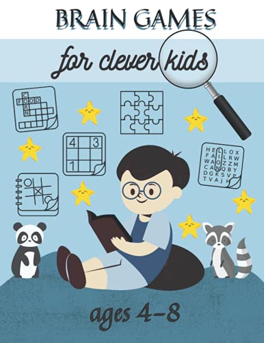 Brain Games For Clever Kids: Activity Book For Kids Ages 4-8 by Smart ...
