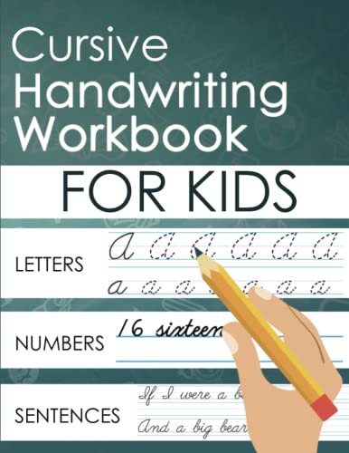 Cursive Handwriting Workbook For Kids: Help Your Child Practise Crusive ...