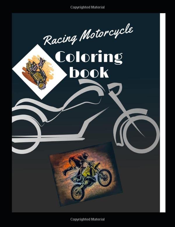 Racing Motorcycle Coloring Book: Racing Motorbikes Coloring book for ...