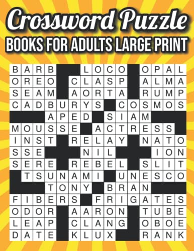 Crossword Puzzle Books For Adults Large Print: Large-print, Easy and Medium Puzzles for Adults ...