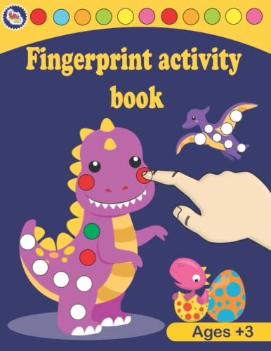 Fingerprint activity book: Dinosaur Dot Marker Books for Toddlers Ages ...