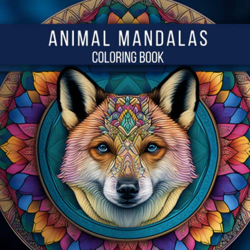 Animal Mandala Coloring Book: Stress Relieving Coloring Book For Adults ...