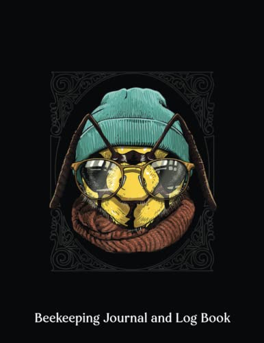 Beekeeping Journal and Log Book: Hipster Bee With Glasses Beekeeping ...
