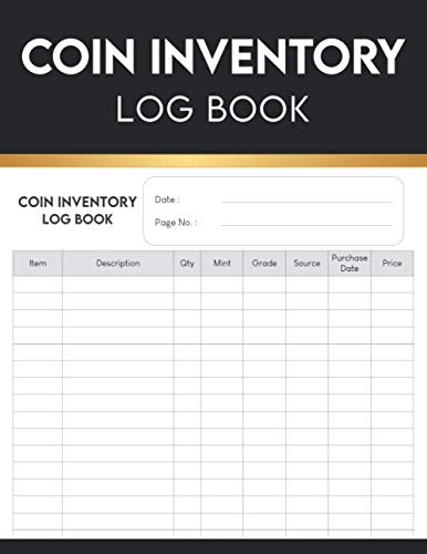 Coin Inventory Log Book: Large Coin Collection Notebook | Logbook For ...
