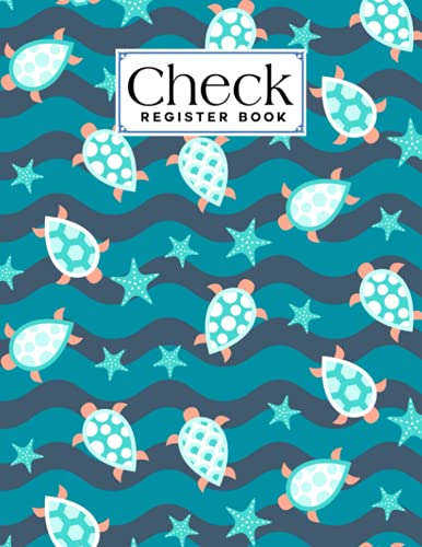Check Register Book: Premium Turtles Cover Check Register Book, Payment ...