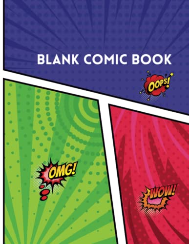Blank Comic Book: Blank Comic Book For Kids And Teens With Variety ...