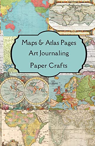 Maps & Atlas Pages Art Journaling Paper Crafts: Curated double sided ...