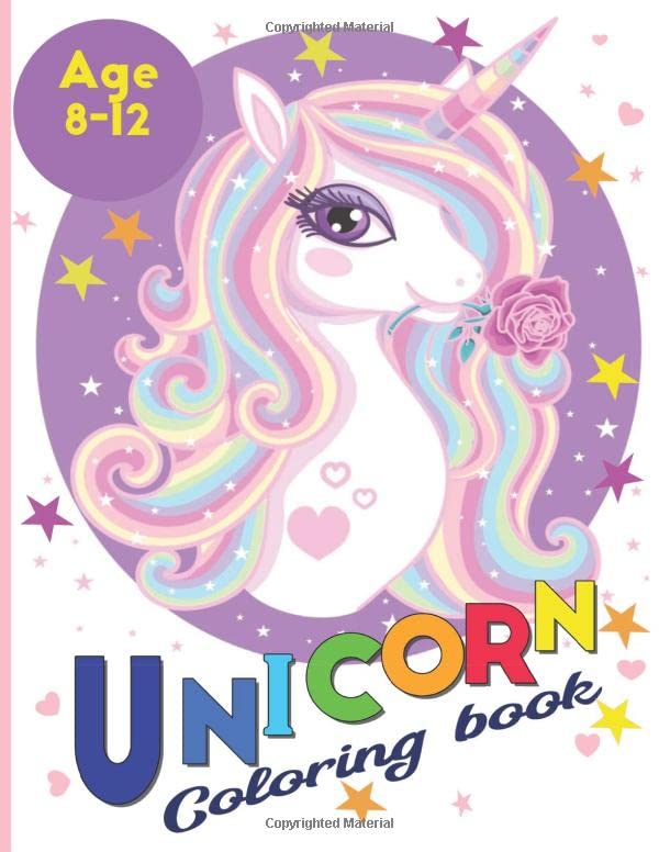 UNICORN COLORING BOOK: Magical Unicorn Coloring Books for Girls with ...