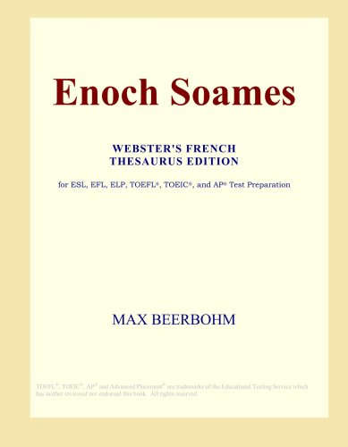 Enoch Soames (Webster's French Thesaurus Edition) by Max Beerbohm ...