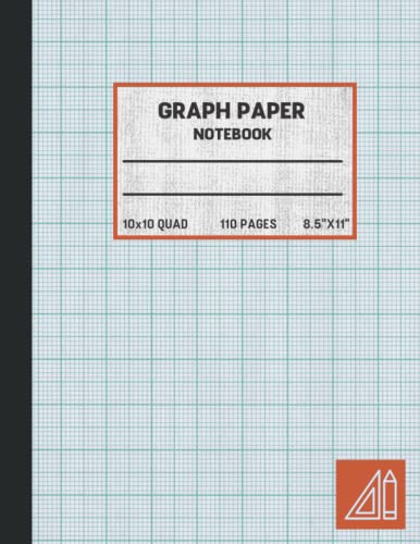Graph Paper Notebook: 10x10 Quad Ruled Graph Paper Notebook | Grid ...
