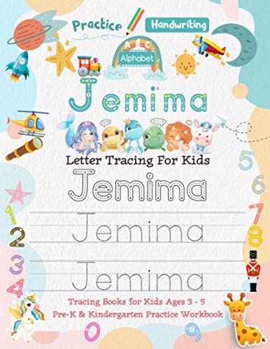 Jemima Letter Tracing for Kids: Personalized Name Primary Tracing Book ...