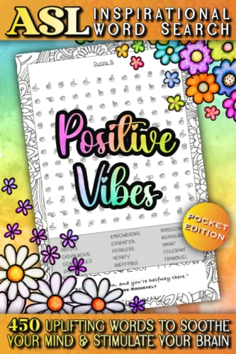 ASL Inspirational Word Search - Positive Vibes American Sign Language ...