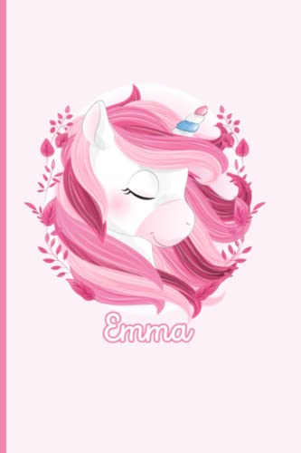Emma: Cute Unicorn Personalised Name Notebook Journal for Emma, Jounal ...