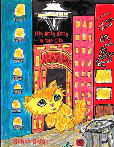 Itty Bitty Kitty in the City: A stress relieving, joy inducing coloring ...