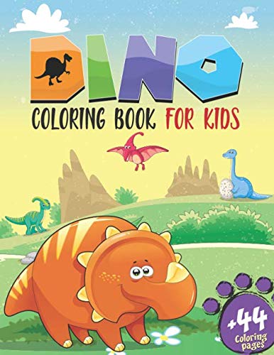 Dino coloring books for kids: Big and Fun Dinosaur coloring books for ...