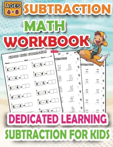 Kids Must-Know Math Skill: 1st Grade Math Work Book - Subtraction ...