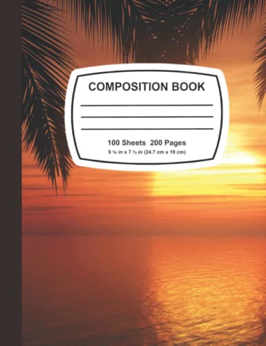 100 Sheet-Page Standard Composition Notebook with Premium Cover Design ...