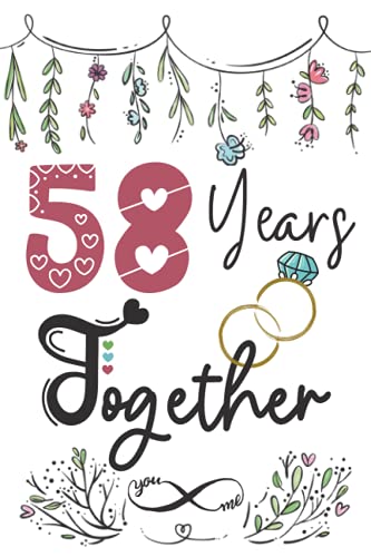 58 Years Together: 58th wedding anniversary gift for couples, her and ...