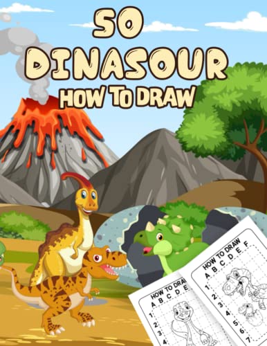 How to Draw Dinosaurs: Grid Drawing Dinosaur Step-by-step Drawing And ...