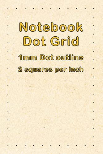 Notebook Dot Grid 1mm Dot Outline 2 squares per inch: Glossy finish ...