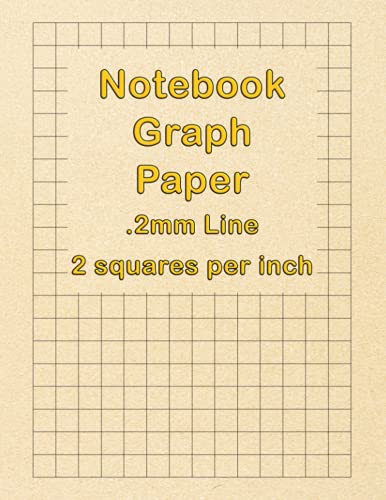 Notebook Graph Paper .2mm Line 2 Squares Per Inch: Glossy finish cover ...