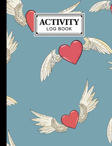 Activity Log Book: Hearts Cover Activity Log Book, Record And Tracker ...