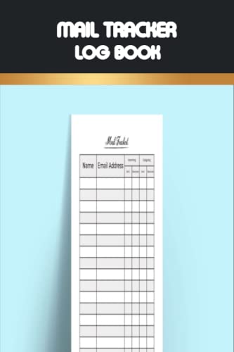 Mail Tracker Log Book: Daily Mail Tracker Logbook Incoming & Outgoing ...