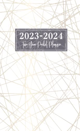2023-2024 Two Year Pocket Planner: Two Year Monthly Notebook Small with ...