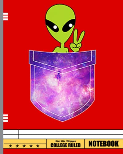 Alien In My Pocket Notebook: Cool Primary Composition Alien Outer Space ...