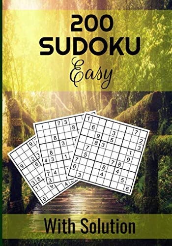 200 SUDOKU Easy With Solution: Sudoku notebook to solve, players ...