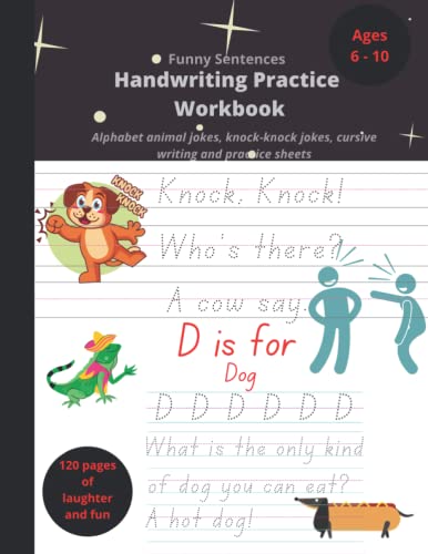 Funny Sentences Handwriting Practice Notebook: Tracing Funny Sentences ...