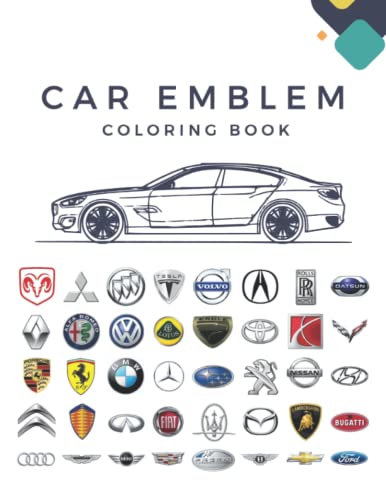 Car Emblem Coloring Book: A collection of car logos coloring pages. You ...