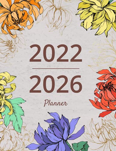 2022-2026 Planner: Five Year Planner | Weekly and Monthly Calendar with ...