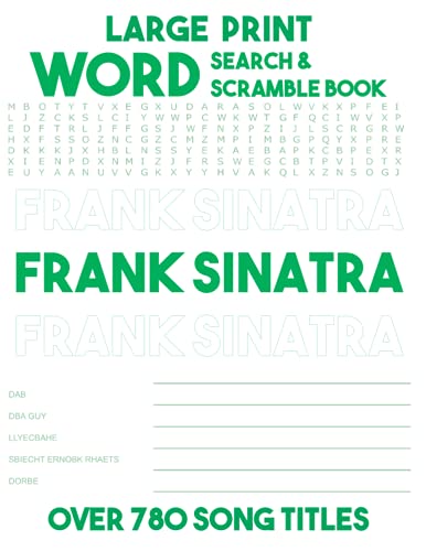 Frank Sinatra Large Print Word Search & Word Scramble Book (over 780 ...