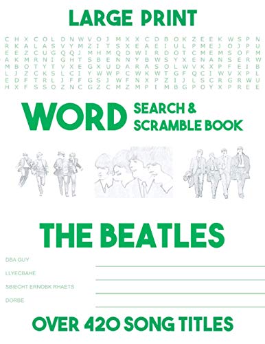 The Beatles Large Print Word Search & Word Scramble Book (over 420 song ...
