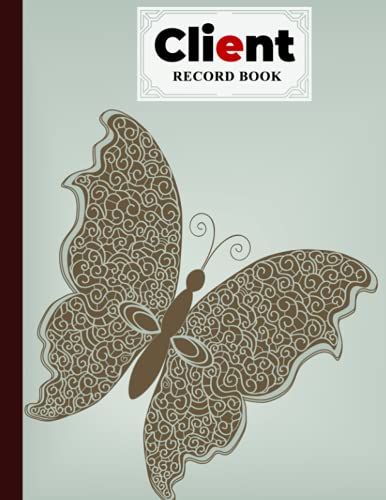 Client Record Book: Client Record Book Butterflys Cover, Client ...