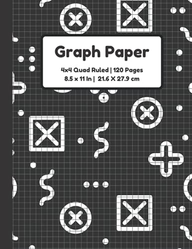 Graph Paper: 4x4 Quad Ruled Graph Paper Notebook | 120 Pages | Matte ...