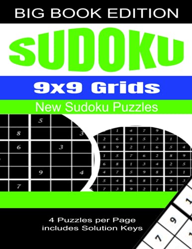SUDOKU 9X9 Grids with Easy, Medium, & Hard Sudoku Puzzles with Solution ...