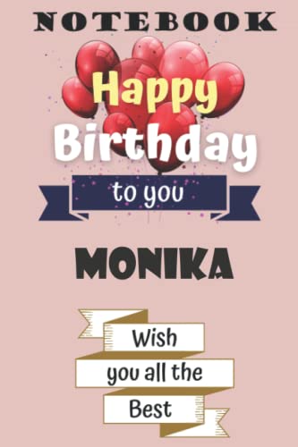Happy birthday to you Monika wish you all the best: Monika Notebook ...