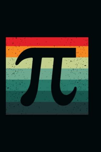 retro vintage Pi Symbol Notebook: Blank Lined Paperback Journal Math ...