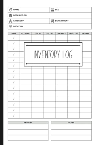 Business Inventory Log Book: Simple Inventory Book Ledger Book Sales ...