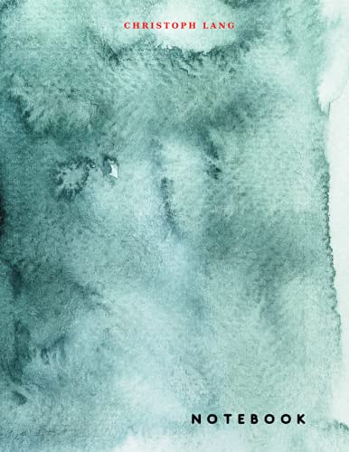 Notebook: Lined Notebook Journal - Green Blue Ocean Watercolor ...