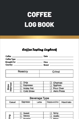 Coffee Log Book: Coffee Log | Easy to Fill In Template | Record Time ...