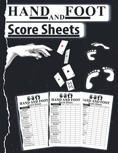 Hand And Foot Score Sheet: 131 large Hand And Foot Score Cards for ...