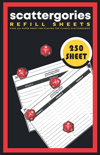 Scattergories Refill Sheets: Over 250 Paper Sheet For Playing The ...